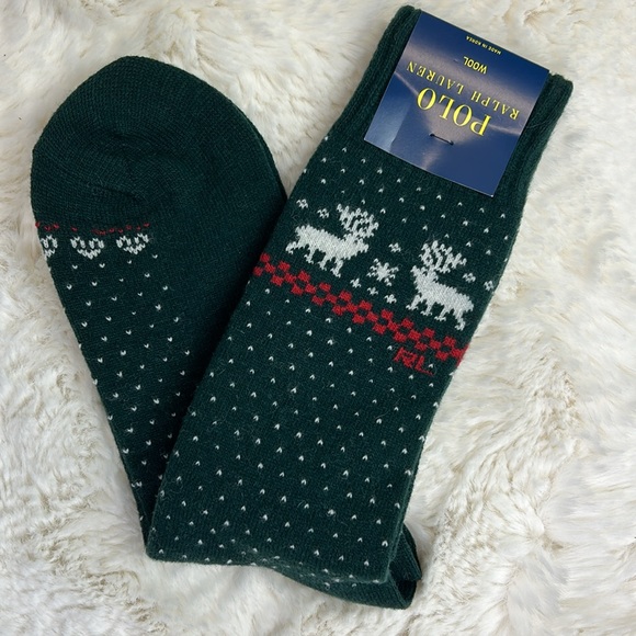Polo Ralph Lauren | Underwear & Socks | Nwt Polo Ralph Lauren Wool Blend Moose Duo Hunter Green ...